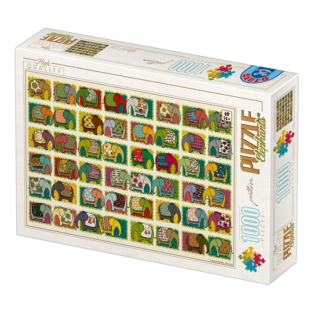 D-Toys 1000 - David Katai Eszter : Pattern Elephants puzzleland